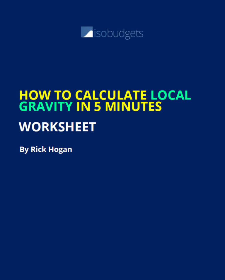 How to Calculate Local Gravity Worksheet - isobudgets
